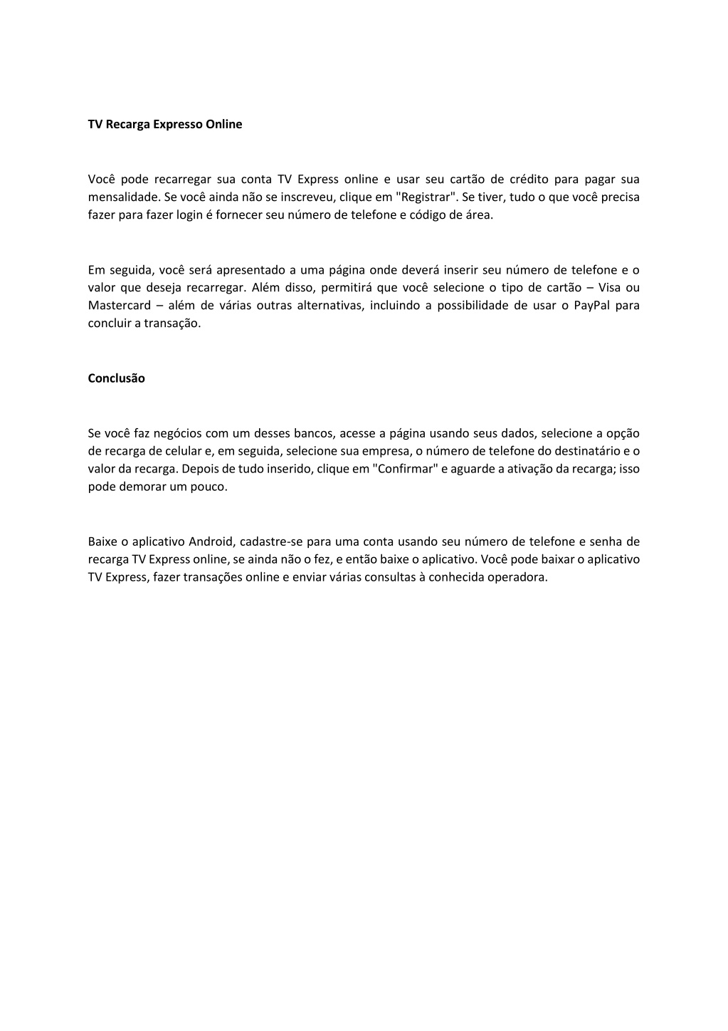 PPT - O que você sabe sobre Recharge TV Express PowerPoint Presentation ...