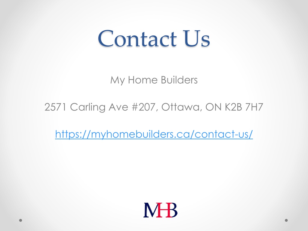 PPT - Custom Home Builders Ottawa - Myhomebuilders.ca PowerPoint ...