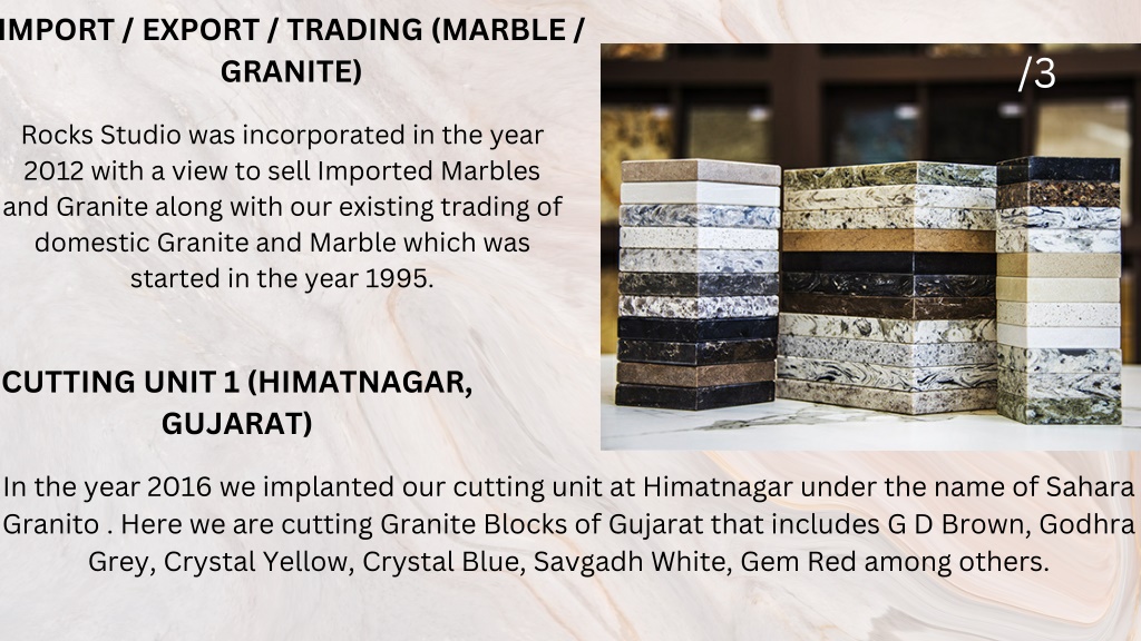 PPT - MARBLE AND GRANITE MANUFACTURETS & SUPPLIER IN INDIA PowerPoint ...