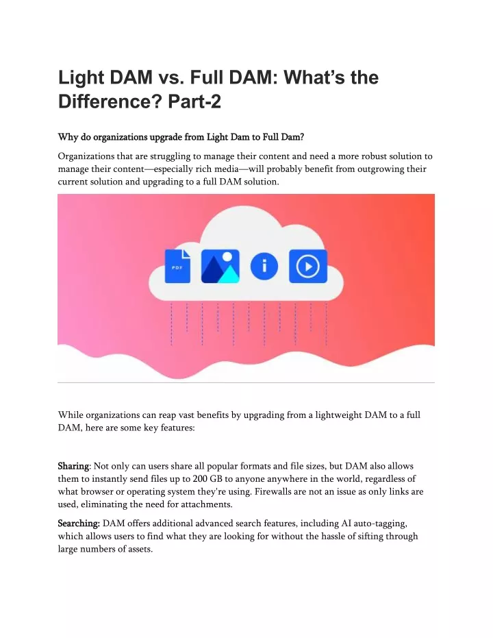 PPT - Light DAM vs. Full DAM What’s the Difference Part-2 PowerPoint ...
