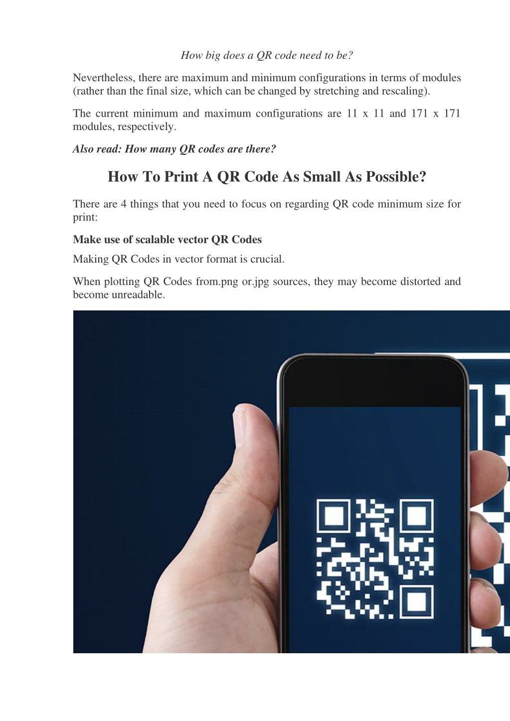 PPT How Small Can A QR Code Be Detailed QR Code Sizing Guide PPT How Small Can A QR Code Be Detailed QR Code Sizing Guide