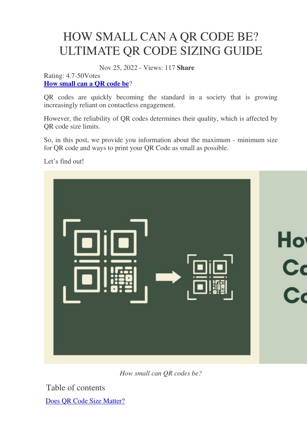PPT How Small Can A QR Code Be Detailed QR Code Sizing Guide