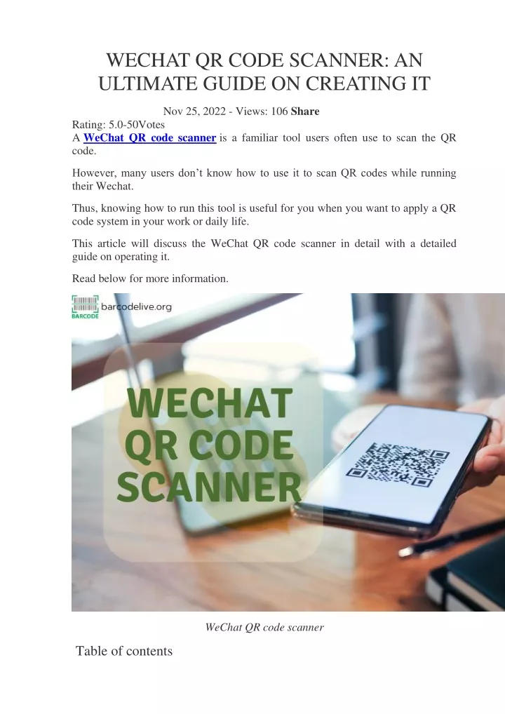 Ppt Wechat Qr Code Scanner An Ultimate Guide On Running It Powerpoint Presentation Id11774459