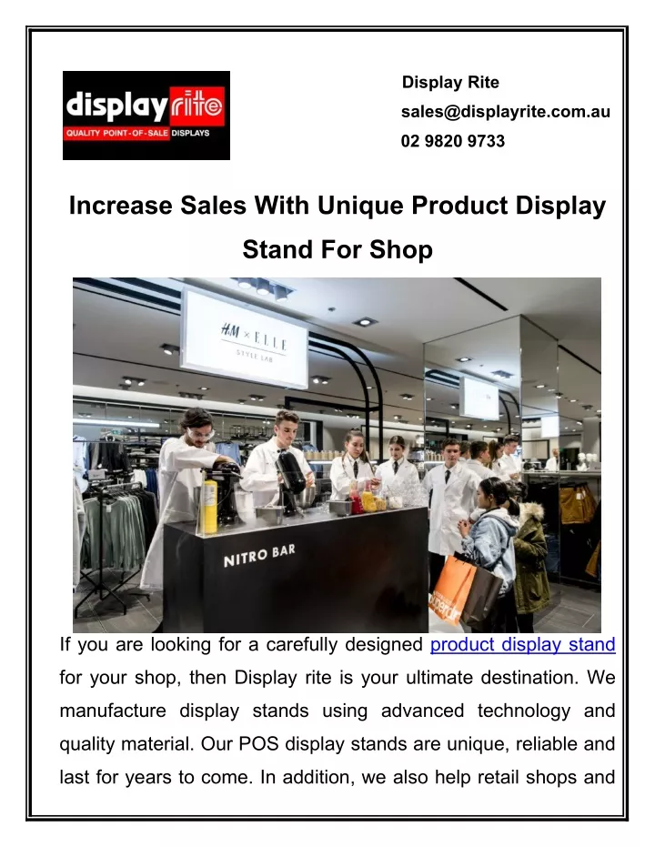 PPT - Increase Sales With Unique Product Display Stand For Shop ...