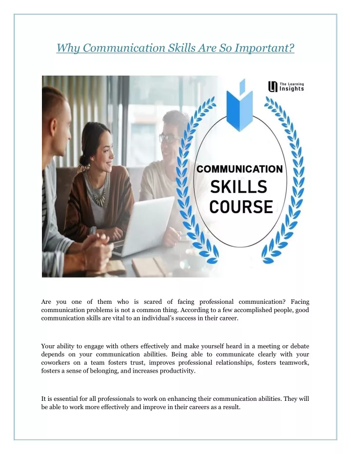 PPT - Why Communication Skills Are So Important PowerPoint Presentation ...