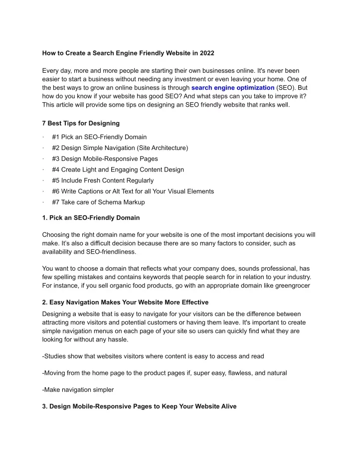 PPT How To Create A Search Engine Friendly Website In 2022 PowerPoint