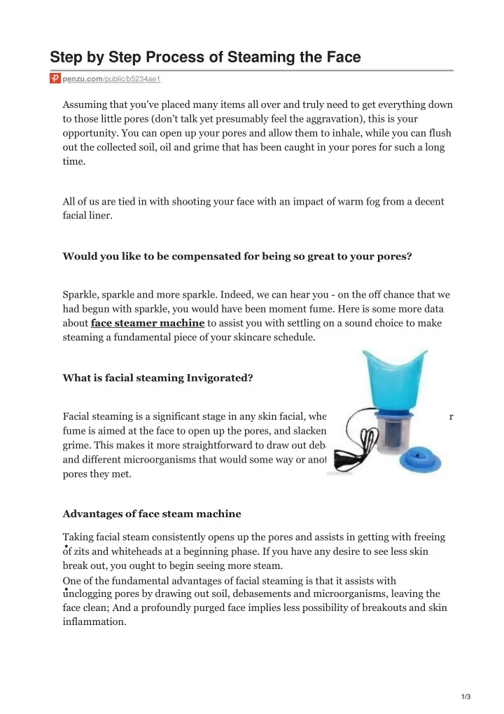 PPT - Step by Step Process of Steaming the Face PowerPoint Presentation ...