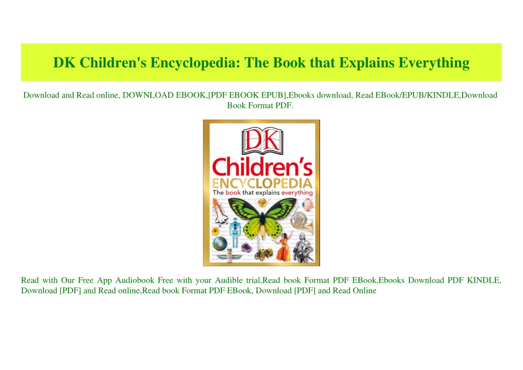 PPT - (READ)^ DK Children's Encyclopedia The Book that Explains ...