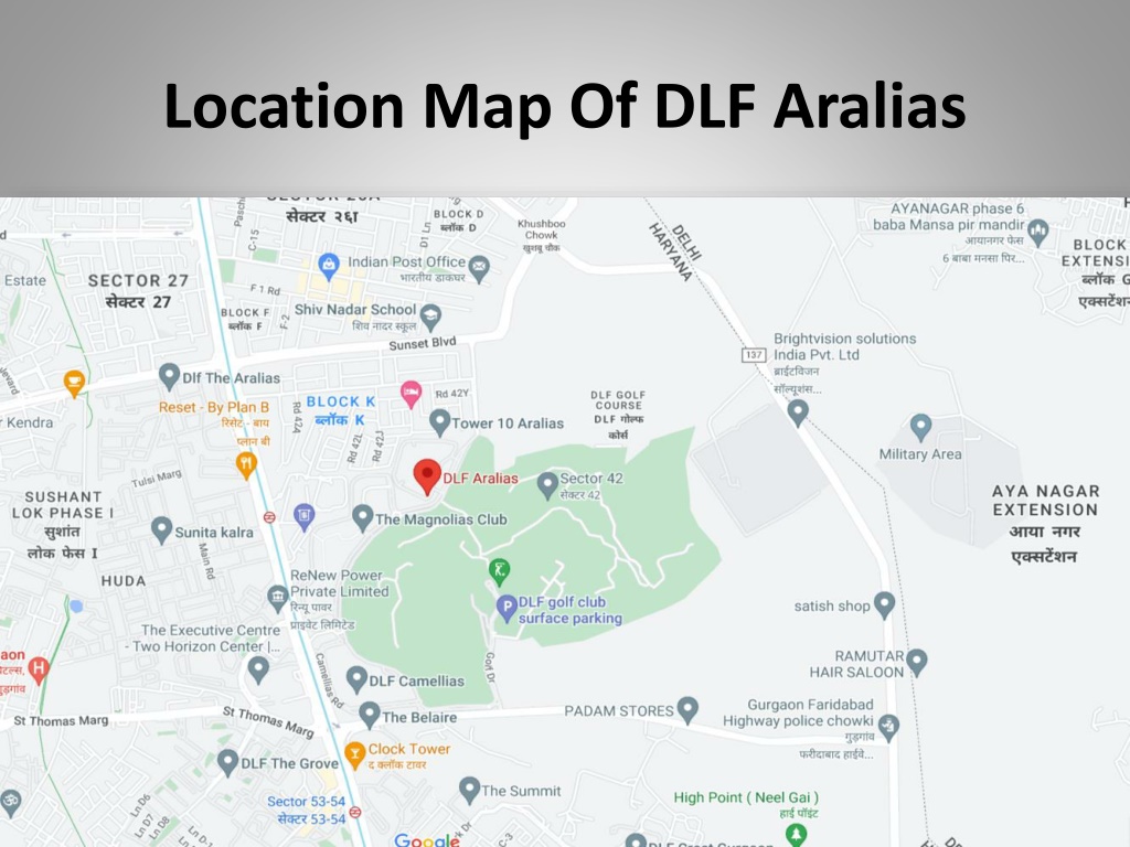 PPT - DLF Aralias Apartment on Golf Course Road for Rent PowerPoint ...