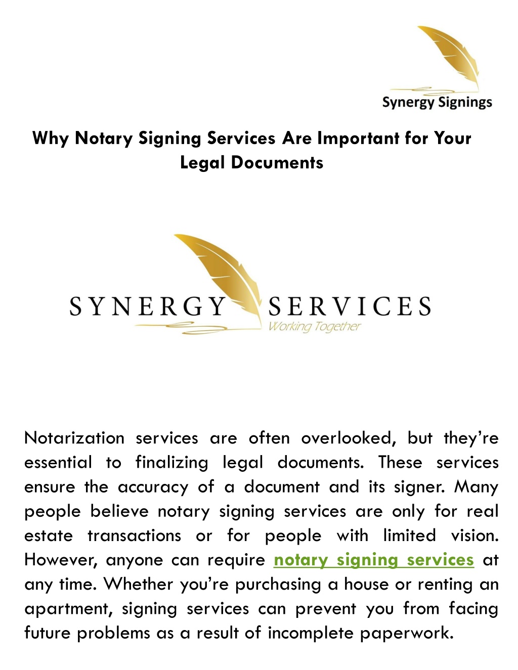 PPT - Why Notary Signing Services Are Important for Your Legal ...