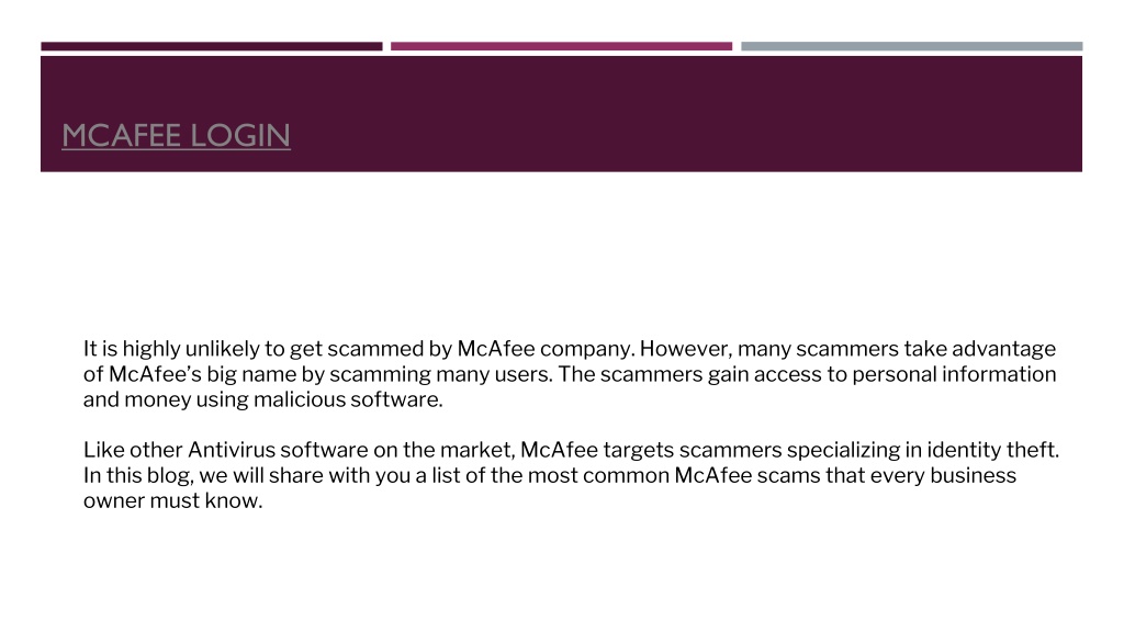 PPT - mcafee login PowerPoint Presentation, free download - ID:11777013