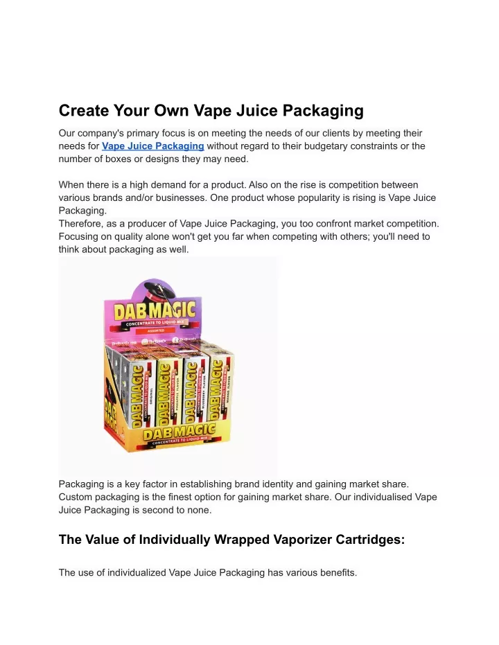 PPT - Create Your Own Vape Juice Packaging PowerPoint Presentation ...