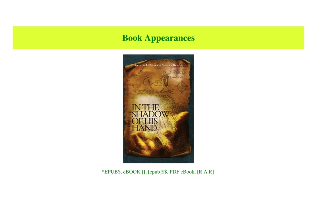 PPT - ^DOWNLOAD-PDF) In the Shadow of His Hand ZIP PowerPoint ...