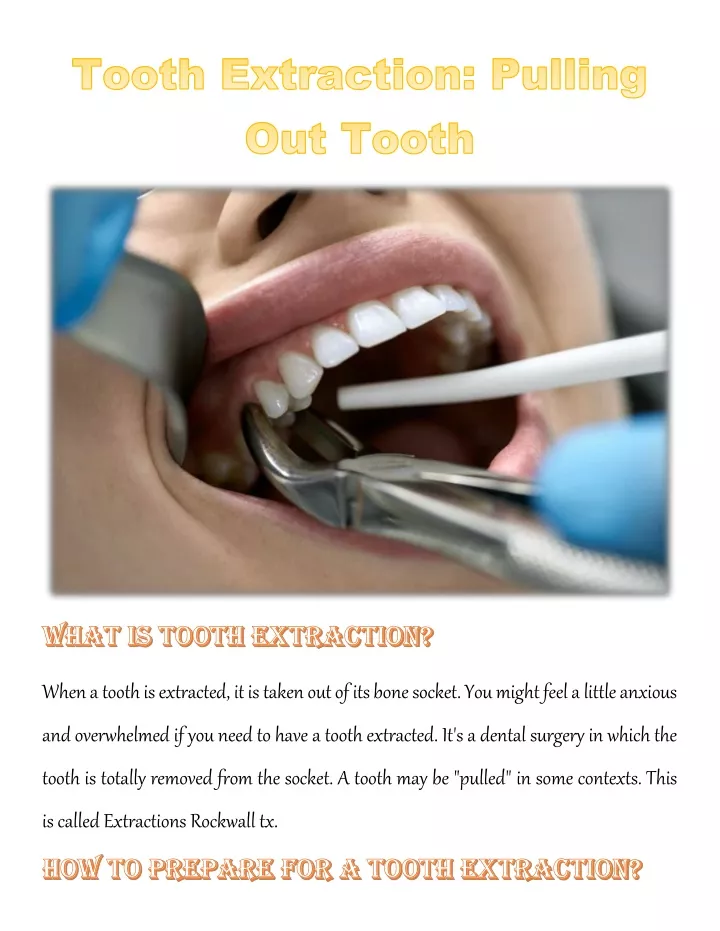 PPT - Tooth Extraction: Pulling Out Tooth PowerPoint Presentation, free ...