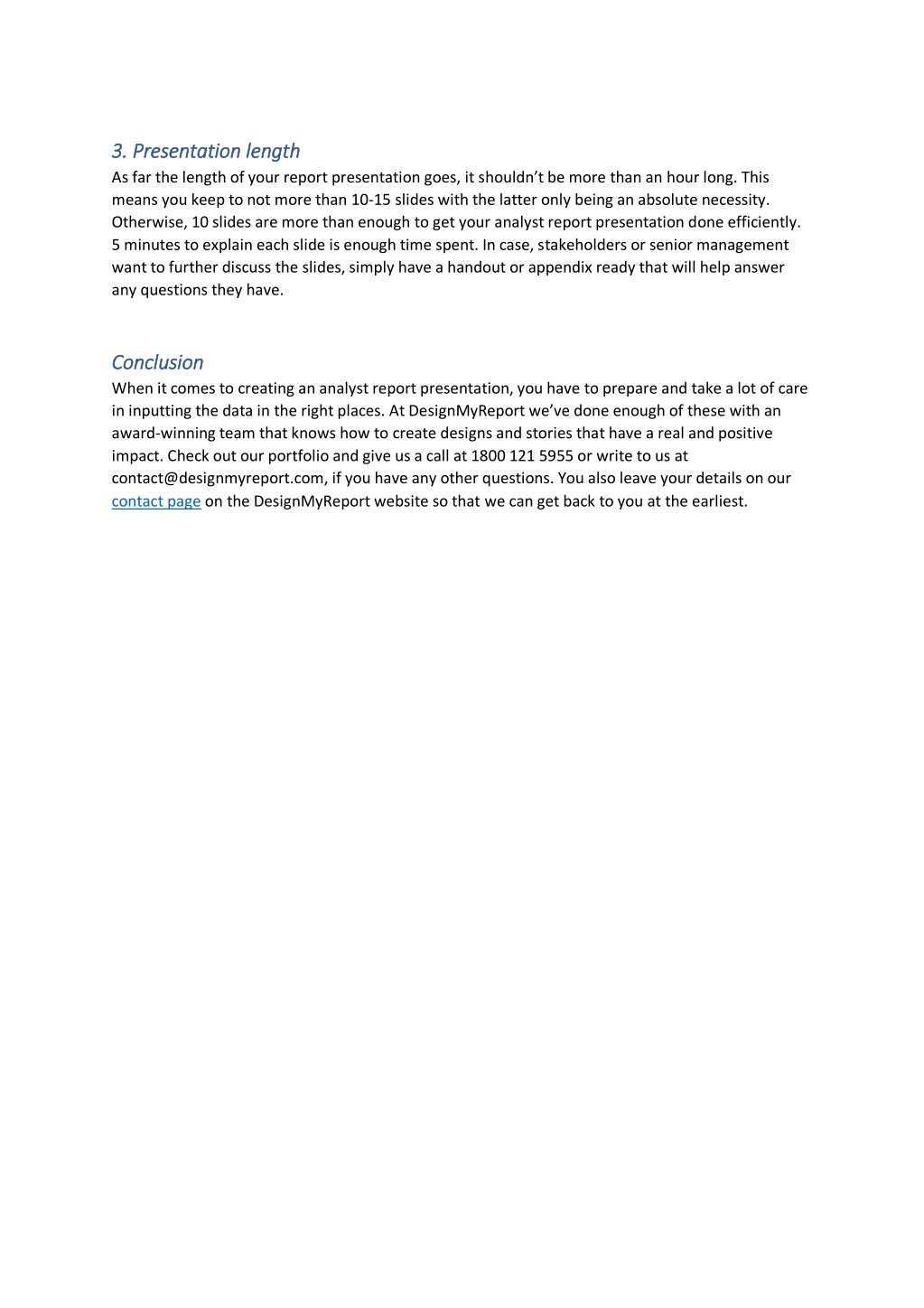 PPT - Things to remember when creating an Analyst Report PowerPoint ...