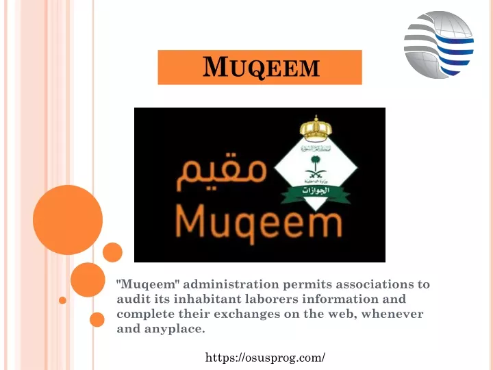 PPT - Muqeem Services PowerPoint Presentation, free download - ID:11781346