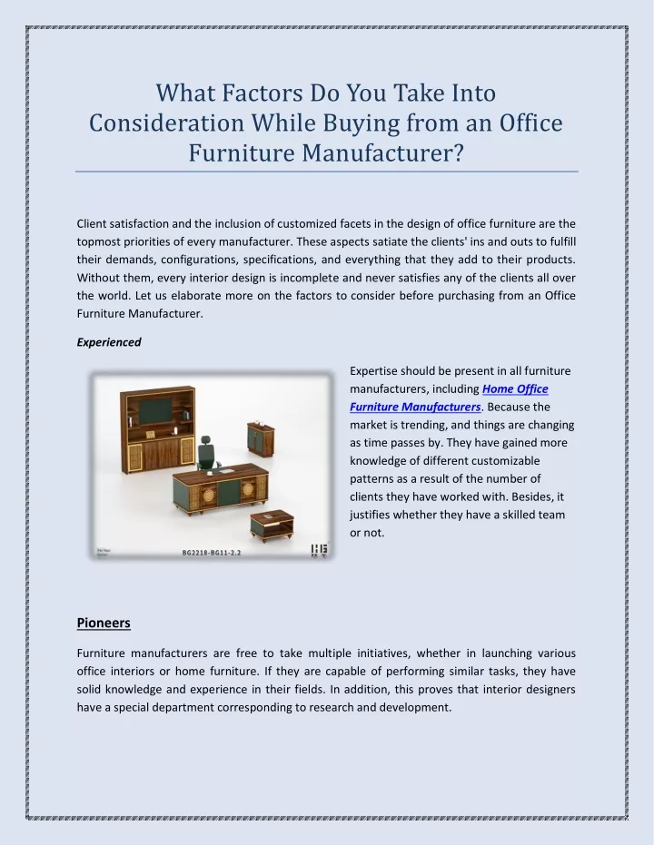 PPT - What Factors Do You Take Into Consideration While Buying from an ...