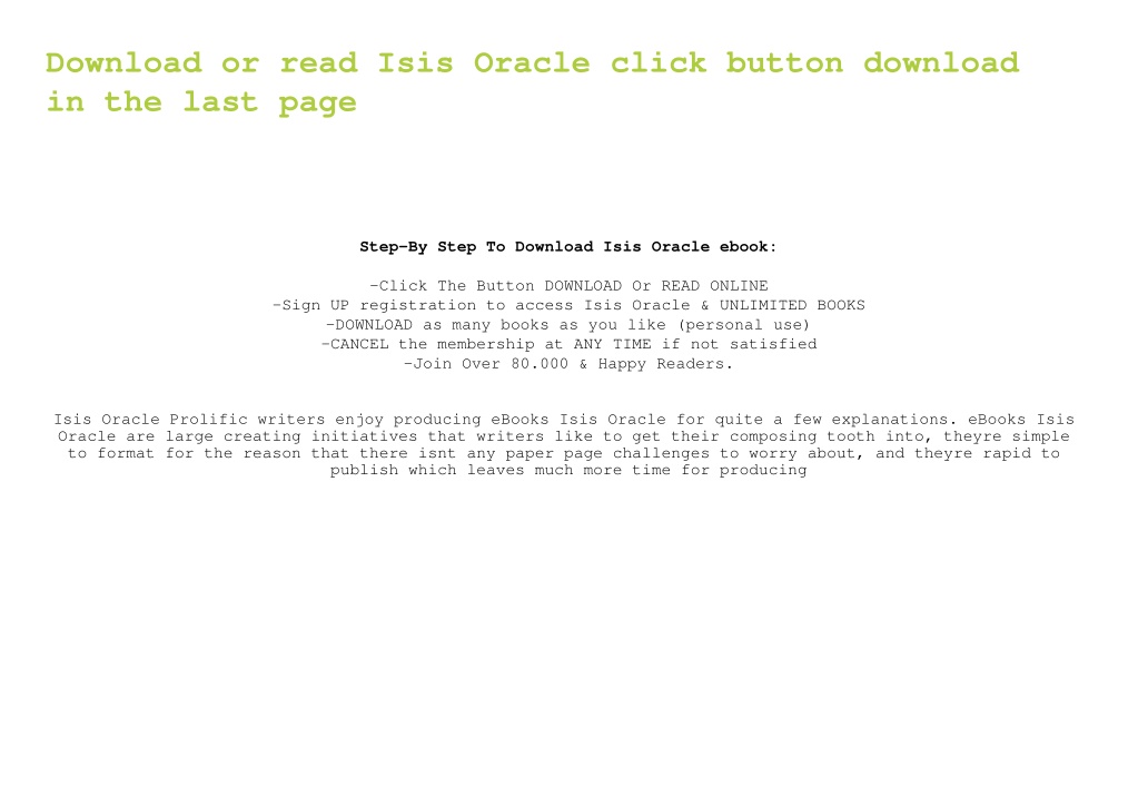 PPT - Read_EPUB)^ Isis Oracle by Alana Fairchild PowerPoint ...