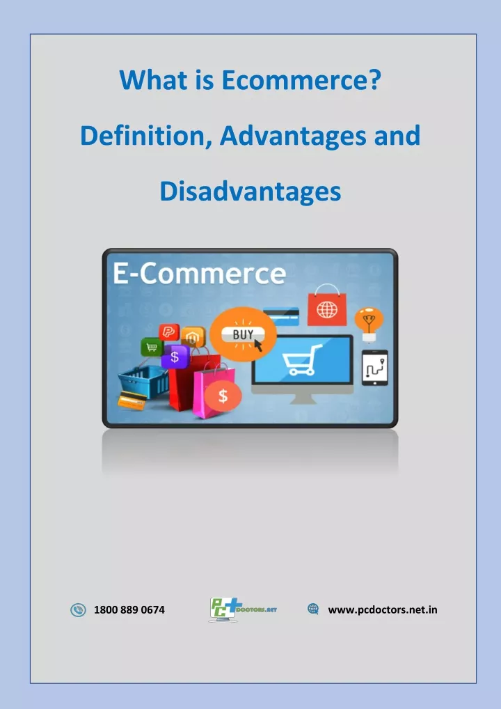 PPT - What is Ecommerce? Definition, Advantages and Disadvantages ...