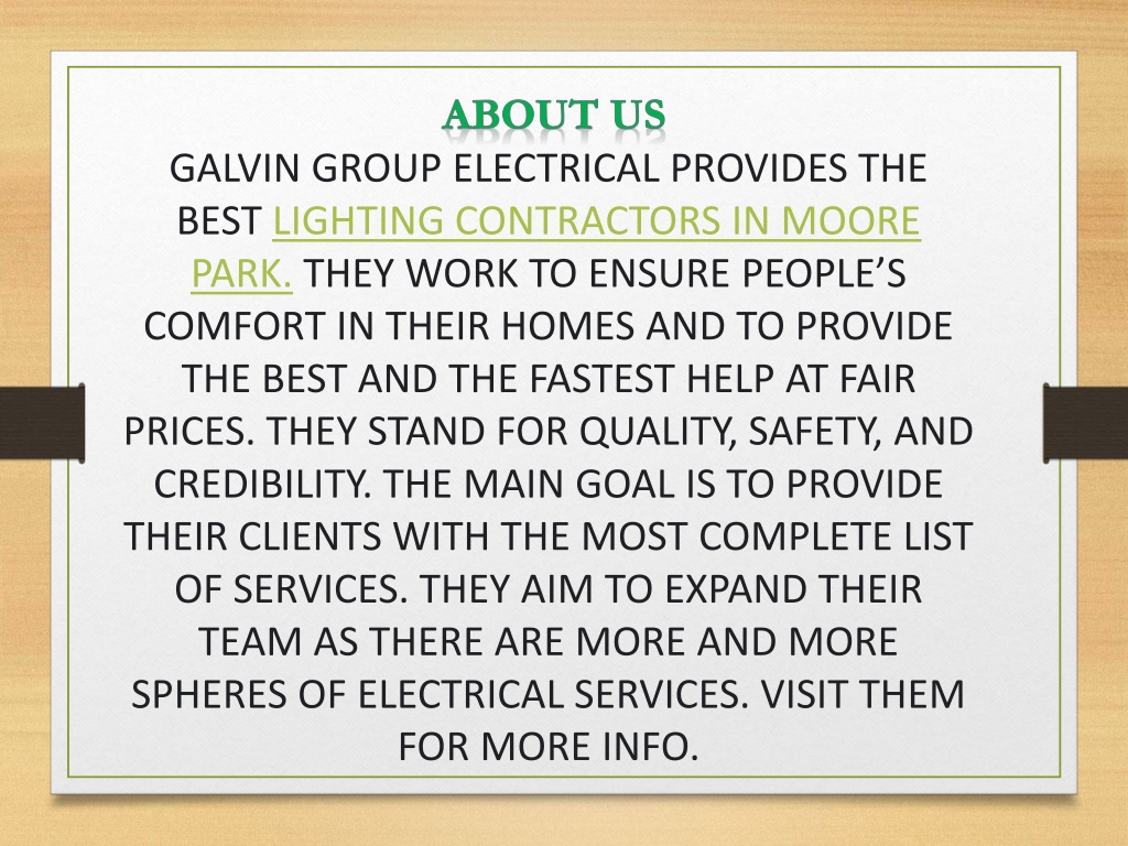 PPT - Are you looking for the Best Lighting Contractors in Moore Park ...