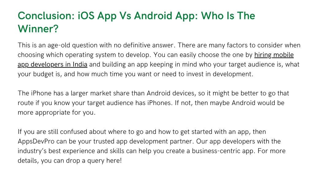 PPT - IOS App Vs Android App PowerPoint Presentation, free download ... PPT - IOS App Vs Android App PowerPoint Presentation, free download ...