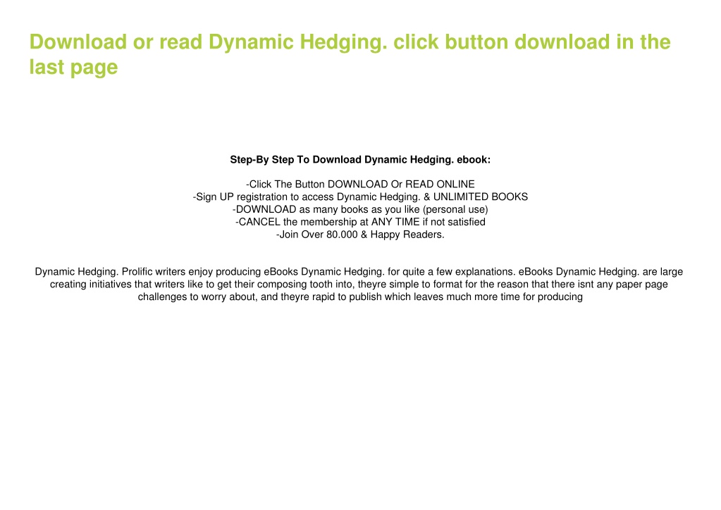PPT - ^PDF/KINDLE)READ Dynamic Hedging. by Nassim Nicholas Taleb PowerPoint Presentation - ID ...