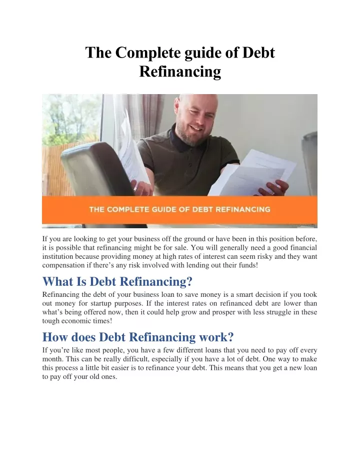 PPT - The Complete guide of Debt Refinancing PowerPoint Presentation ...