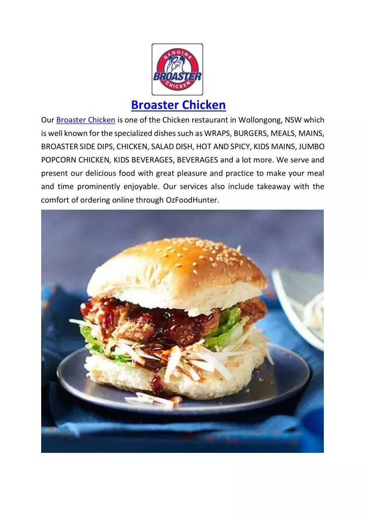 PPT - Up to 10% Offer Broaster Chicken Wollongong – Order Now ...