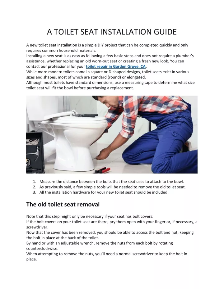 PPT - A Toilet Seat Installation Guide PowerPoint Presentation, free ...