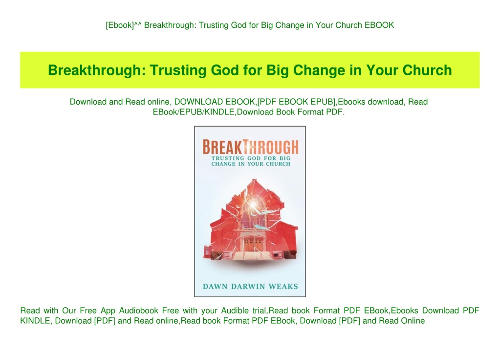 PPT - [Ebook]^^ Breakthrough Trusting God for Big Change in Your Church EBOOK PowerPoint ...
