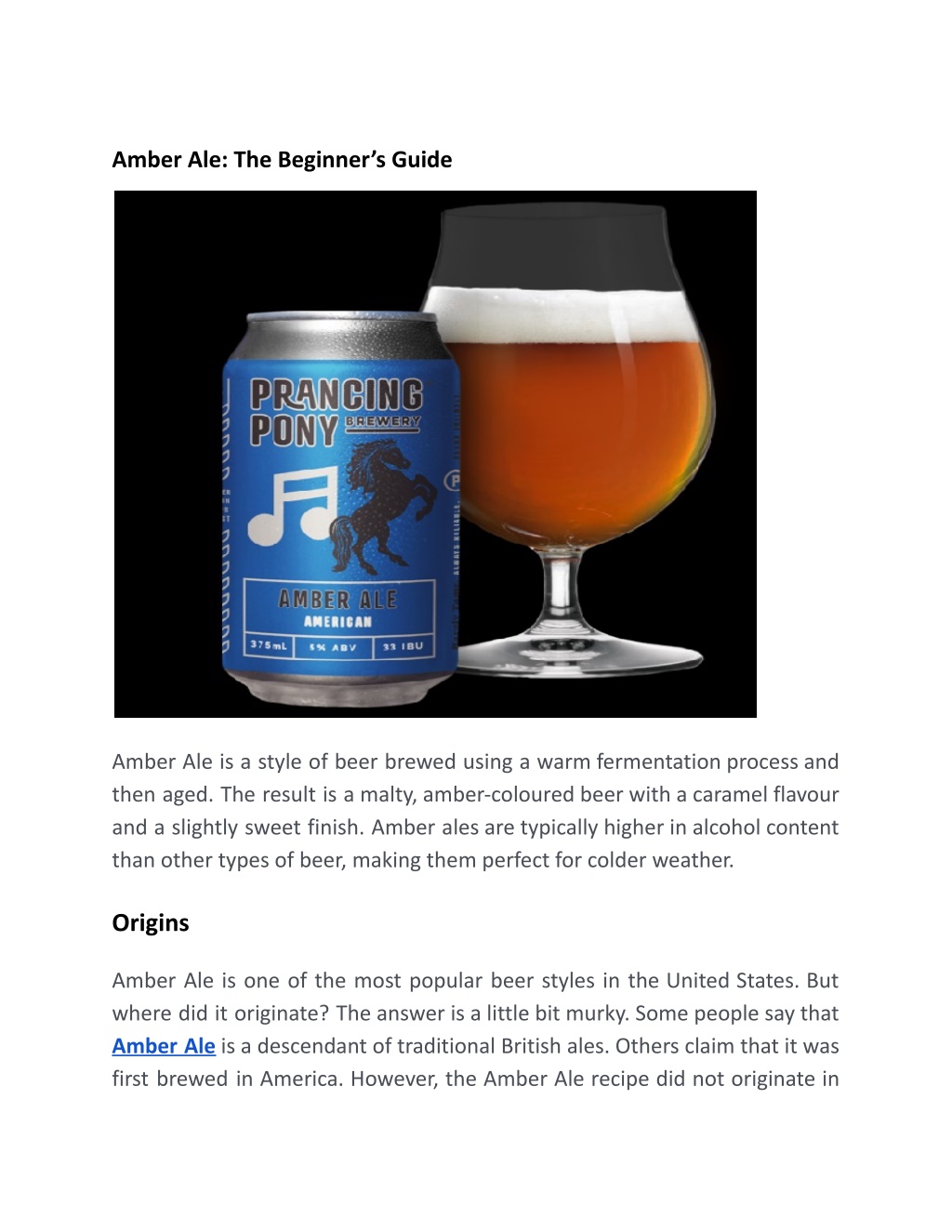 PPT - Amber Ale: The Beginner’s Guide PowerPoint Presentation, free ...