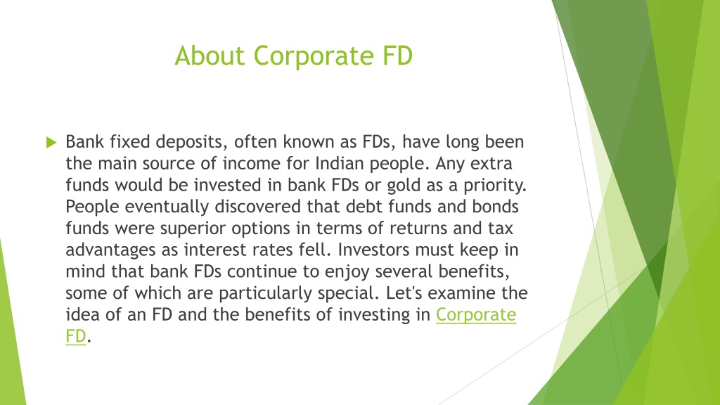 PPT - Purchase corporate FD securities? Know Risks and Benefits ...