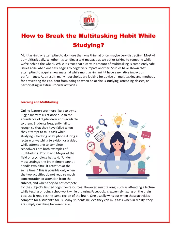 PPT - How to Break the Multitasking Habit While Studying PowerPoint ...