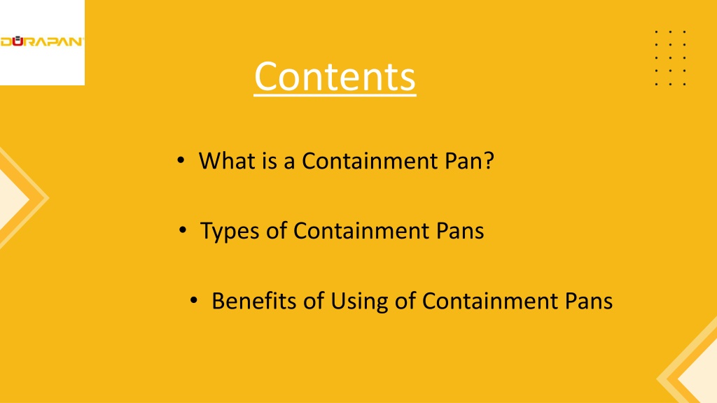 PPT - What Are the Types & Benefits of Containment Pans? PowerPoint ...