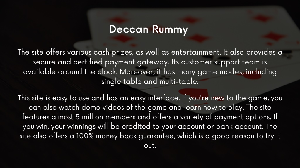 PPT - Best Rummy App - Best Rummy Game to Earn Money PowerPoint ...