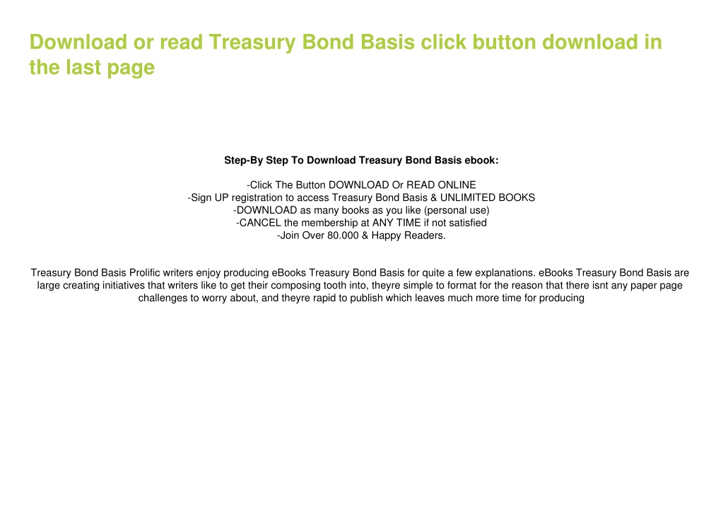 PPT - [P.D.F_book] Treasury Bond Basis by Galen Burghardt PowerPoint ...