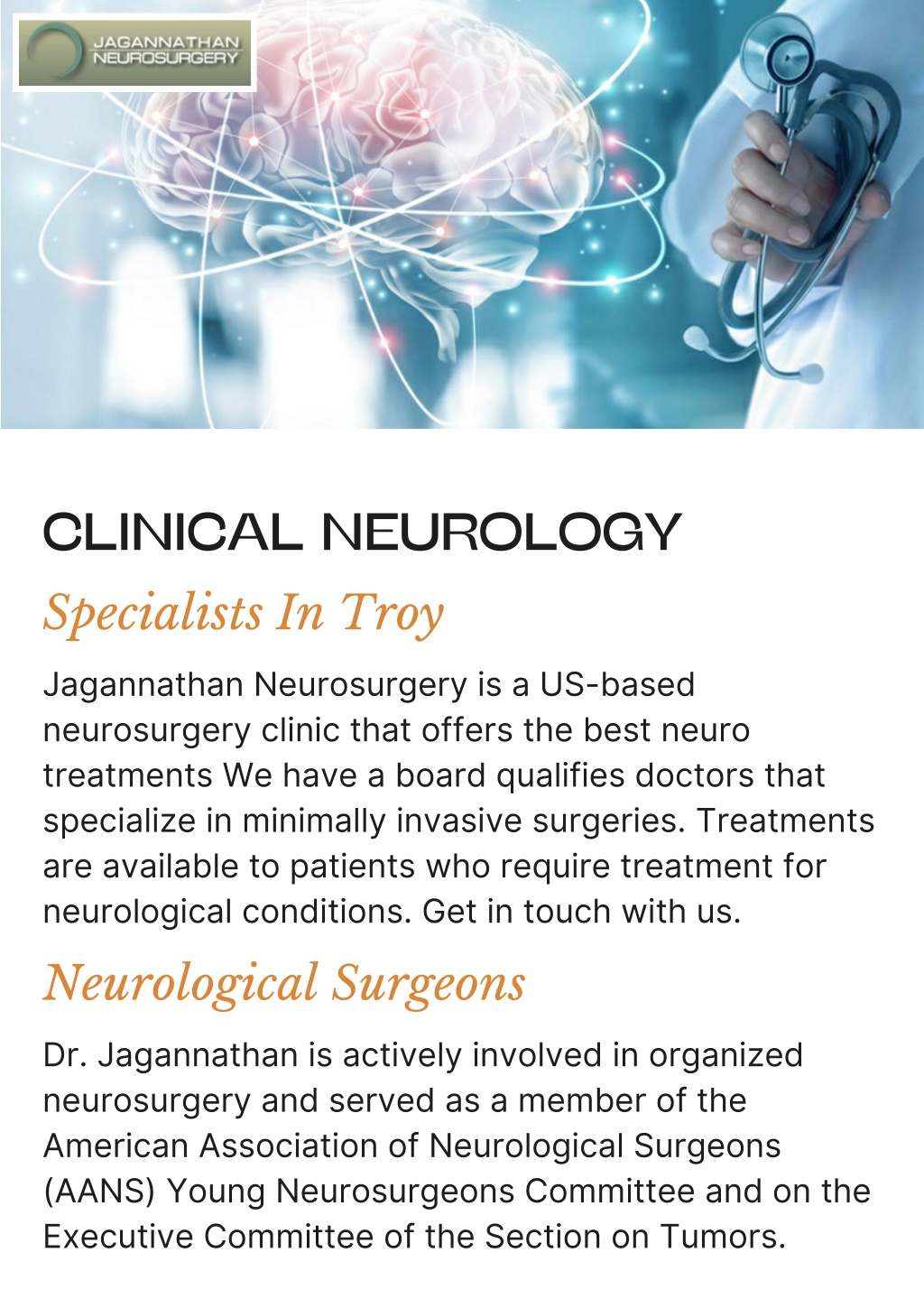 PPT - Clinical Neurology Specialists Services In Troy | Jagannathan ...