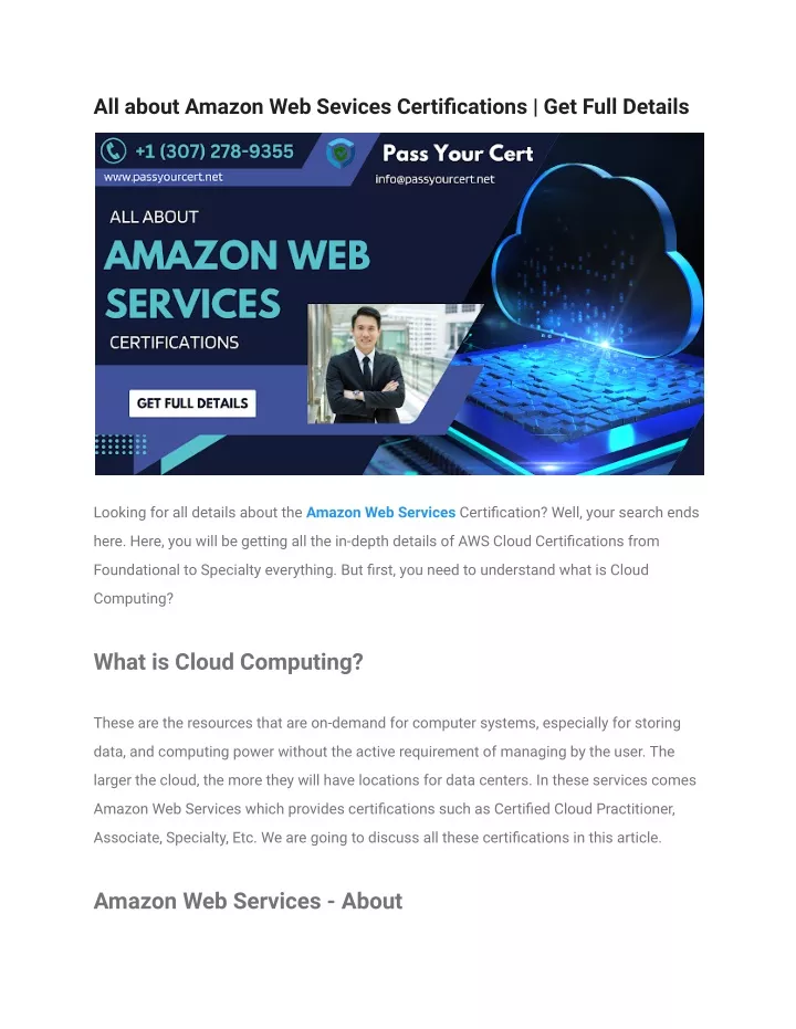 PPT - All about Amazon Web Sevices Certifications | Get Full Details ...