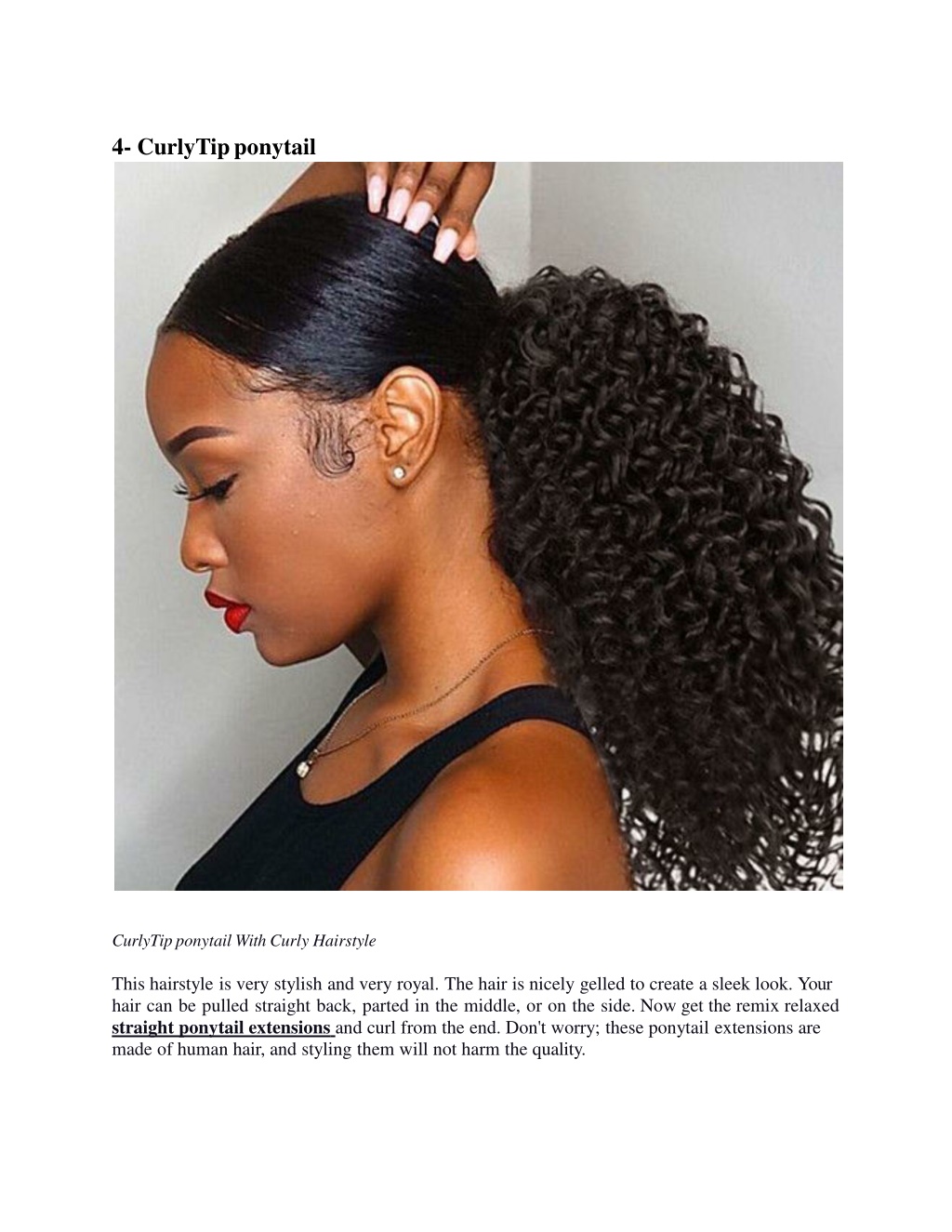 PPT - 5 Exciting Hairstyles Using Curly Human Hair Ponytail Extension ...