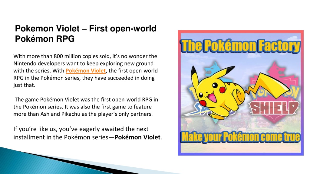 PPT - Buy Pokemon Violet | The PokeFactory PowerPoint Presentation ...