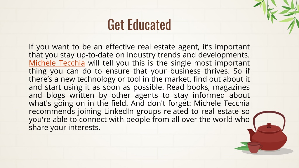 PPT - Michele Tecchia's Tips for Achieving Success in Real Estate ...