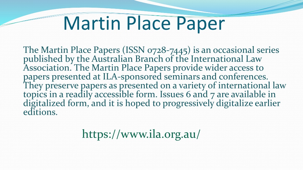 PPT - ILA-Publication Martin Place Paper PowerPoint Presentation, free ...