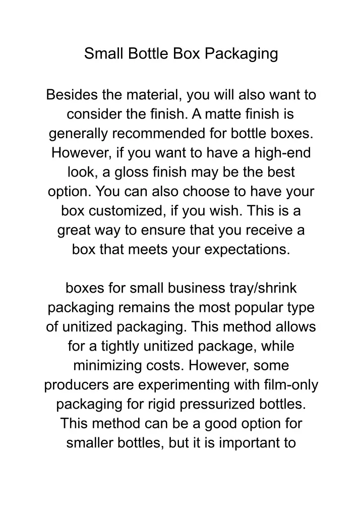 PPT - Small Bottle Box Packaging PowerPoint Presentation, free download ...