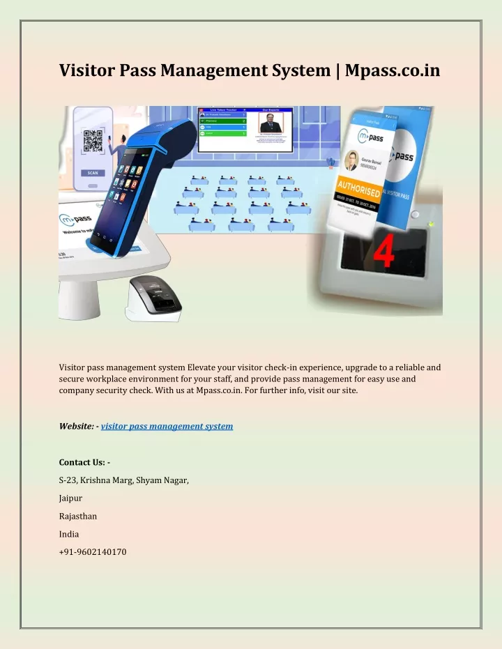 PPT - Visitor Pass Management System | Mpass.co.in PowerPoint ...
