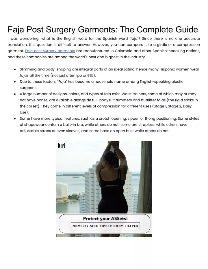 PPT - Faja Post Surgery Garments The Complete Guide PowerPoint ...