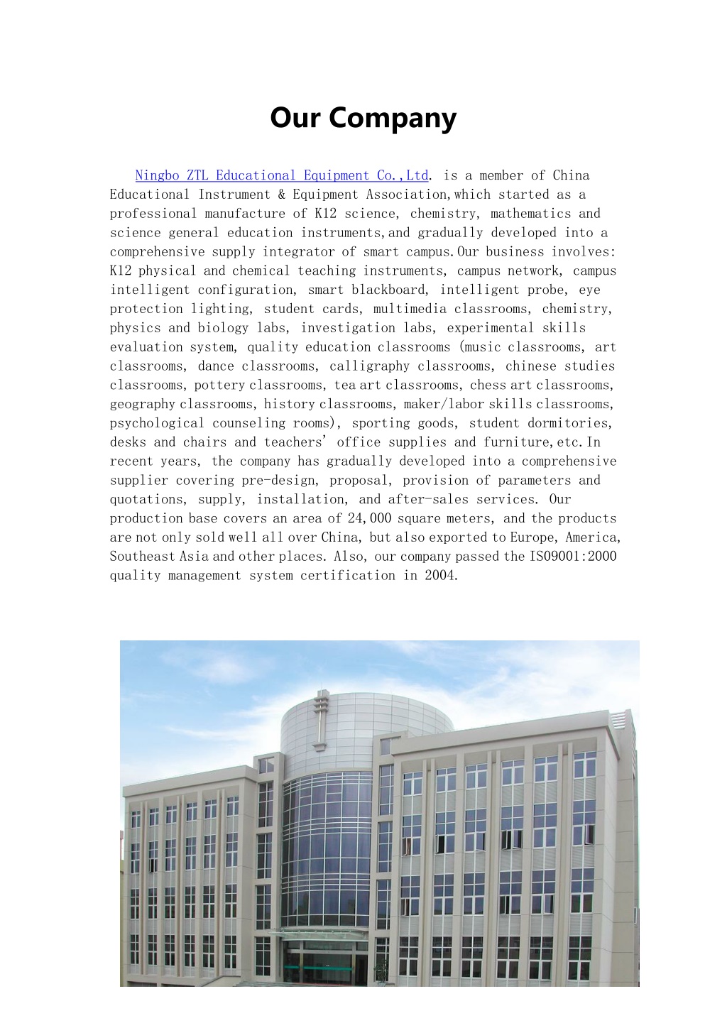 PPT - Ningbo ZTL Educational Equipment Co., Ltd PowerPoint Presentation ...