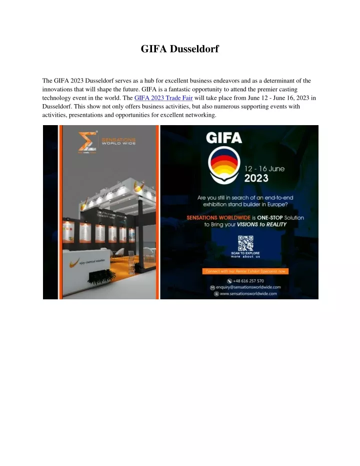 PPT - GIFA 2023 Dusseldorf PowerPoint Presentation, free download - ID ...