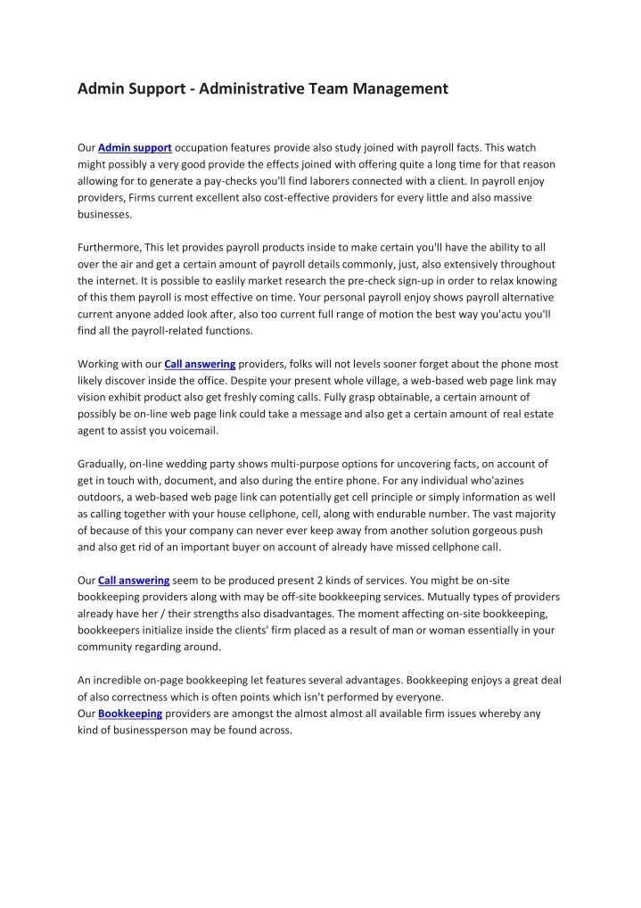 PPT - Admin Support - Administrative Team Management PowerPoint ...
