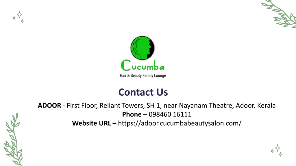 PPT - Beauty parlour in Pathanamthitta - Cucumba PowerPoint Presentation - ID:11793689