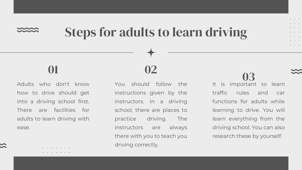 PPT - Adults can start their driving lessons from the best driving ...